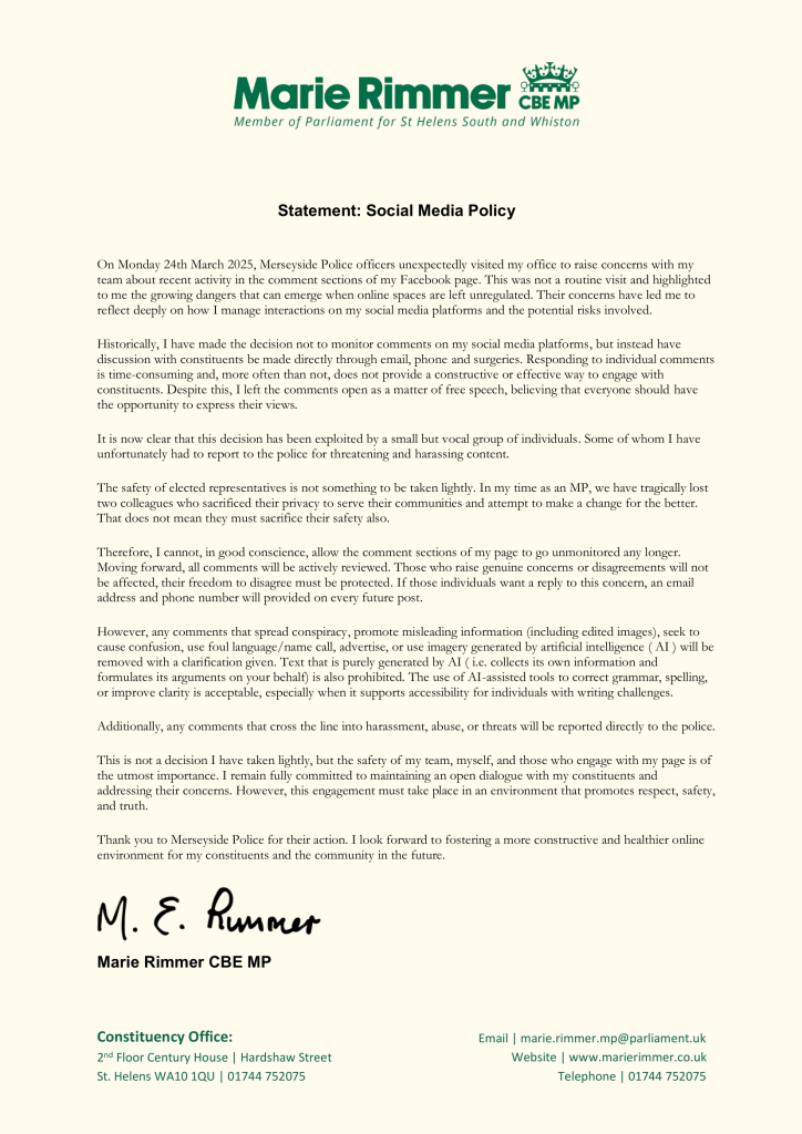 Social Media Policy - Marie Rimmer