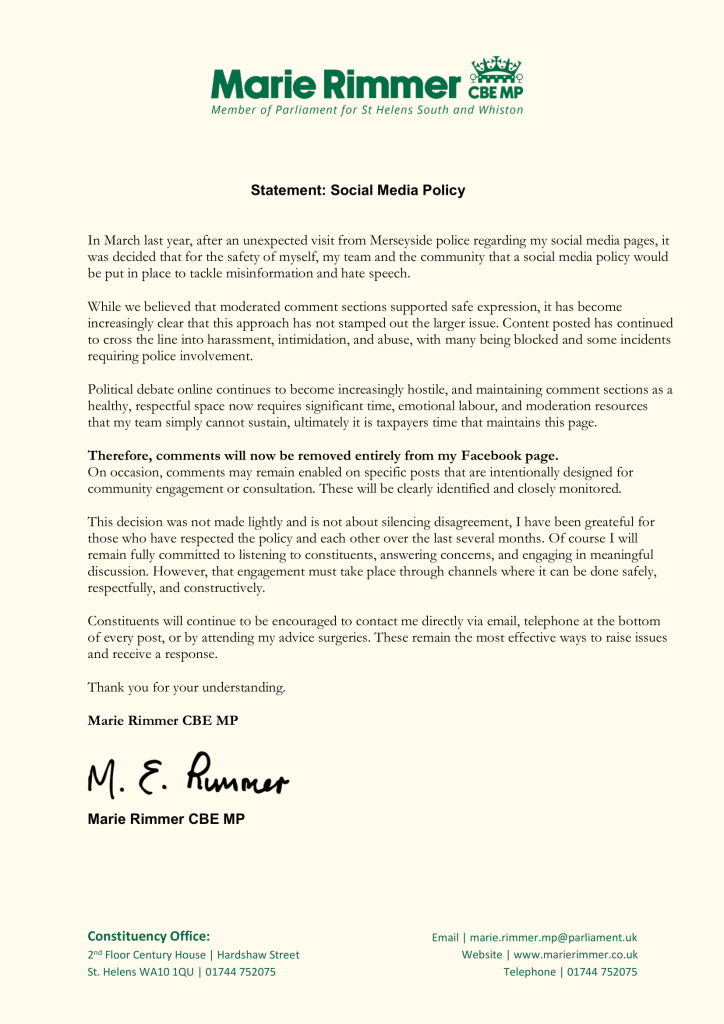 Social Media Policy - Marie Rimmer